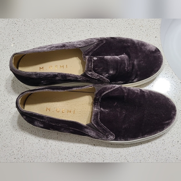 M. Gemi | Shoes | M Gemi Cerchio Velvet Purple Slip On Sneaker Size ...